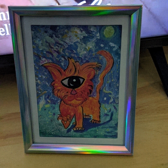 Cat | Cat Alien Cyclops Orange Cat Painting Faorygodmotheremilyjean ...